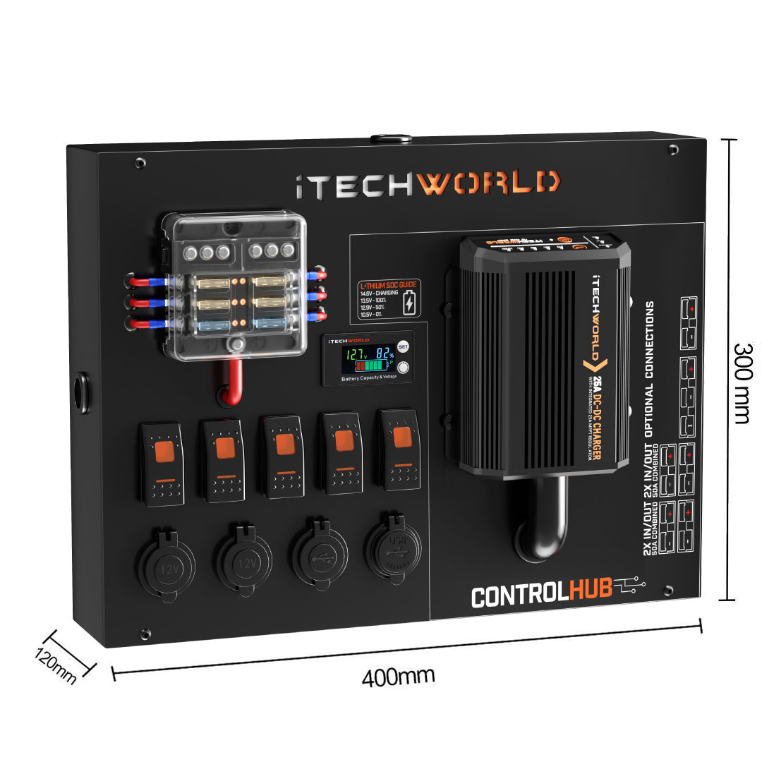 iTechworld 12V Control Hub With 25A DCDC Charger iTECHDCDC25 – PPD Performance