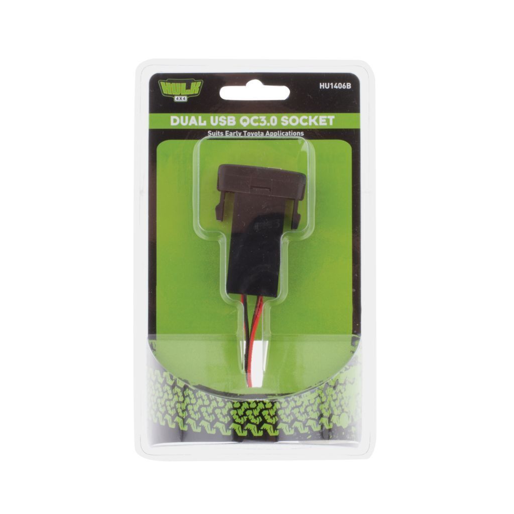 Toyota Early Dual QC3 USB Socket Blue Illum 12v – PPD Performance