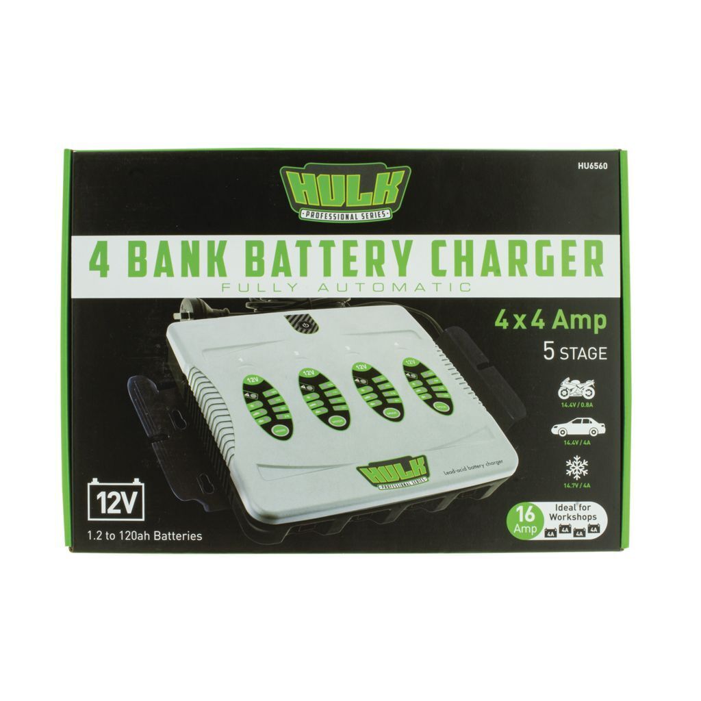 AUTOMATIC SWITCHMODE BATTERY CHARGER 4 BANK X 4 AMP 12V 5 STAGE – PPD ...