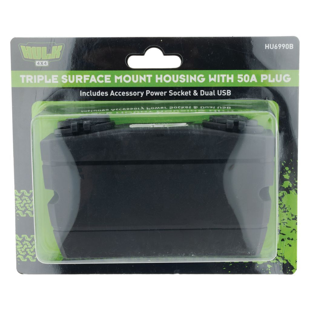 HULK 4x4 Triple Surface Mount Housing w/ 50A Plug – PPD Performance