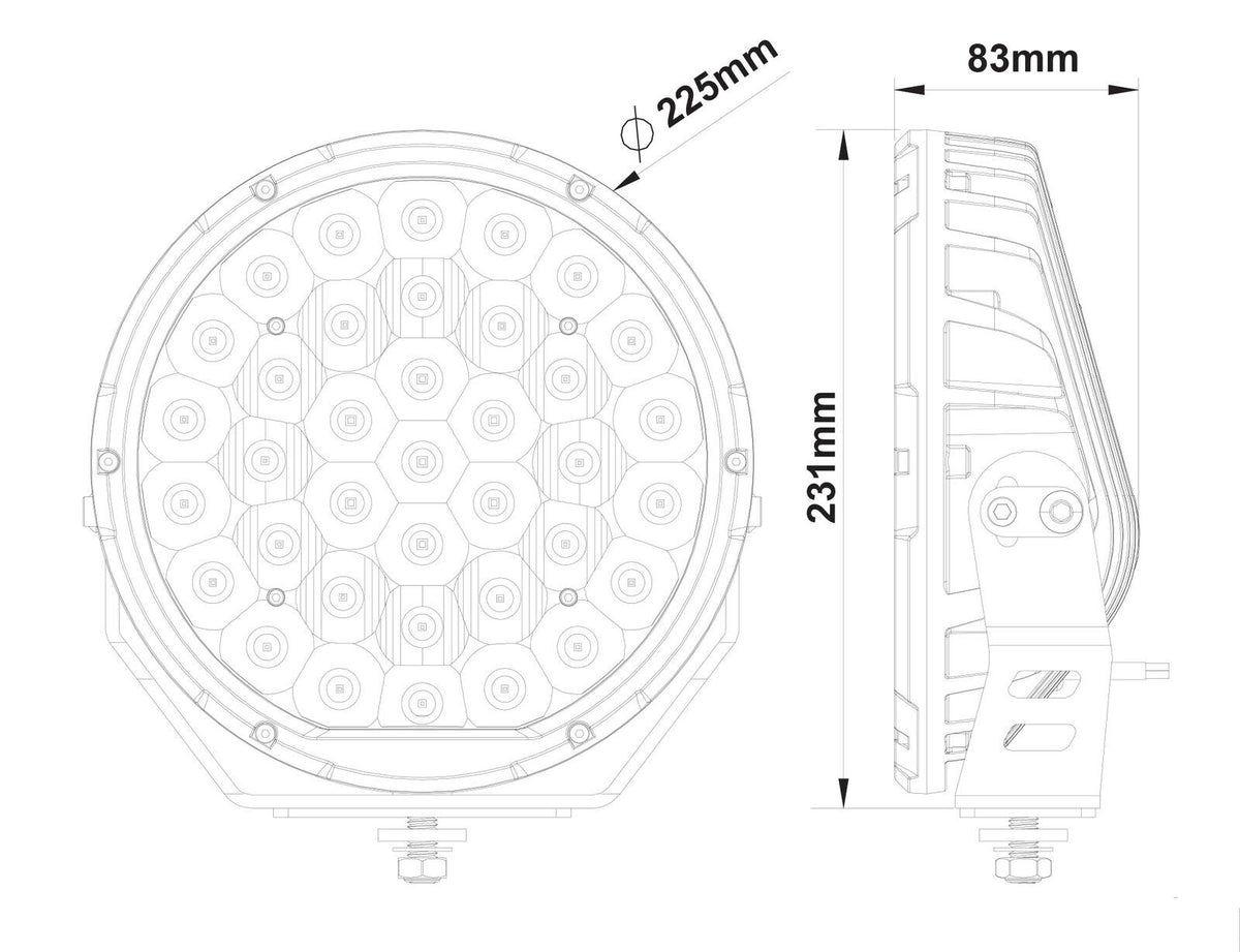 9" Round LED Driving Light (Silver Bezel) - HULK 4x4 – PPD Performance