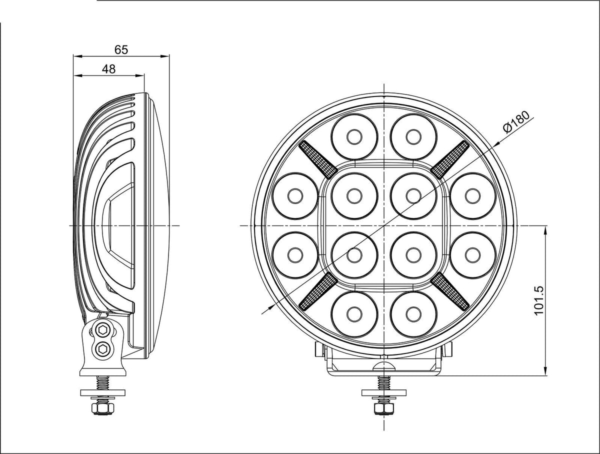 7" Round LED Driving Light Flood/Spot Beam - Ignite – PPD Performance