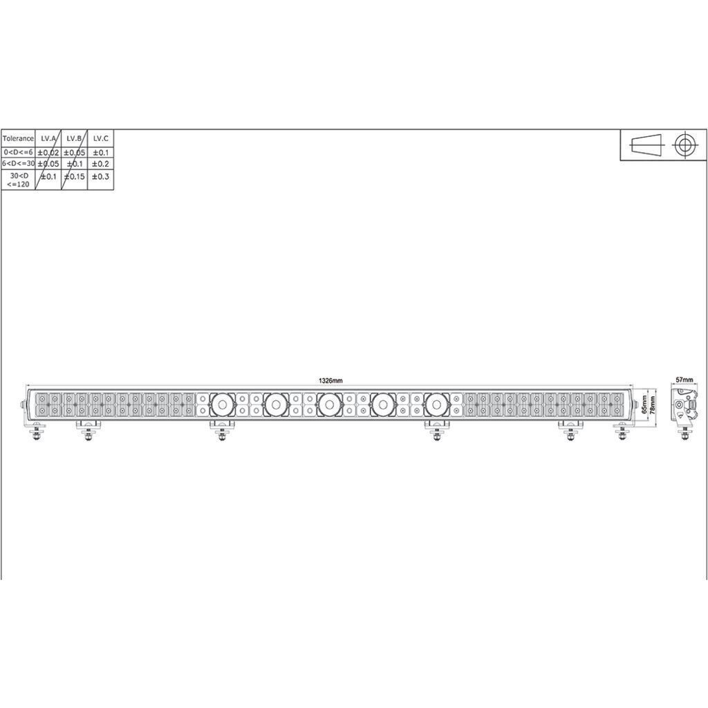 52" LASER LED LIGHTBAR COMBO BEAM 1,326mm – PPD Performance