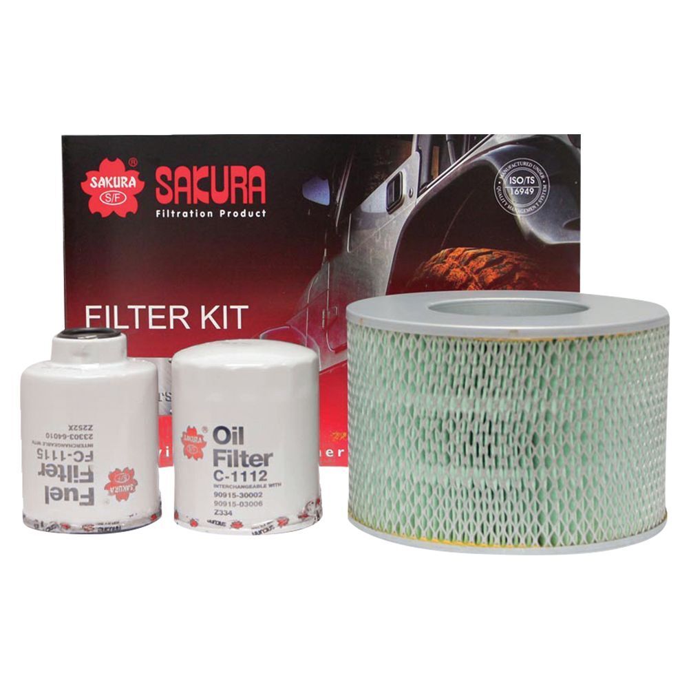 Toyota LandCruiser (1999-2025) Sakura Filter Kit Oil Air Fuel Toyota L ...