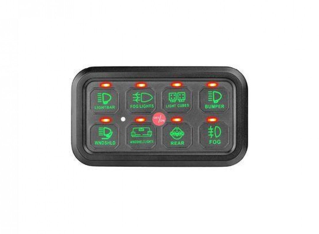 Hulk 4X4 - Smart 8 Switch Panel - Green Backlit Panel – PPD Performance