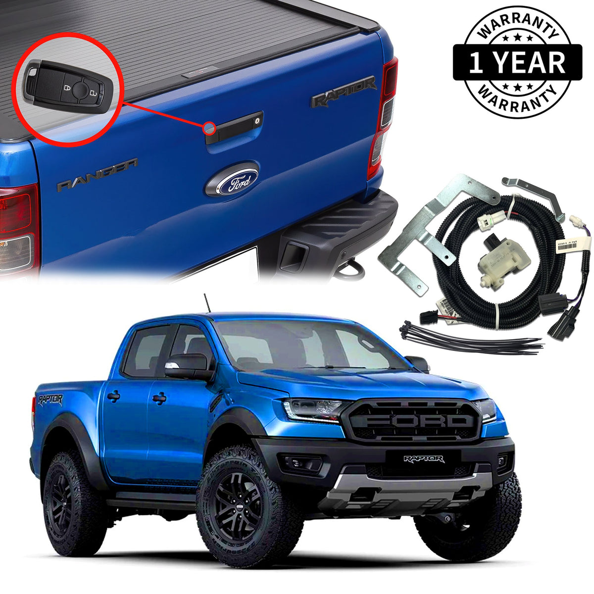 Ford Raptor (2017-2021) GRUNT4x4 Tailgate Central Locking Kit – PPD ...