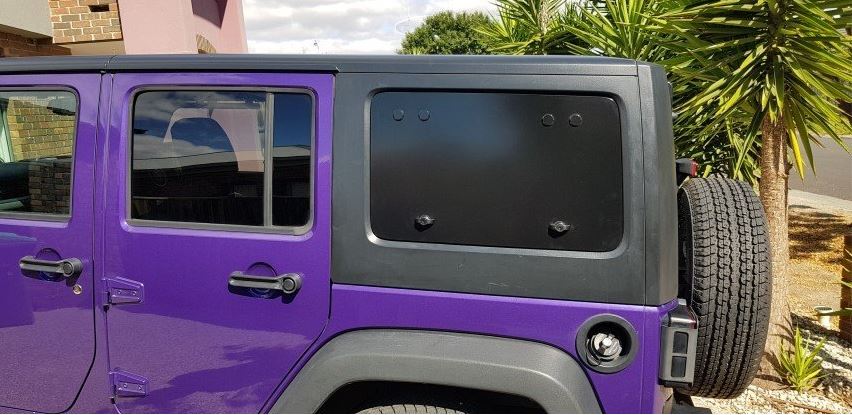 JEEP WRANGLER JKU Emu Wing Window Vehicle Access - FLAT ALUMINIUM – PPD ...