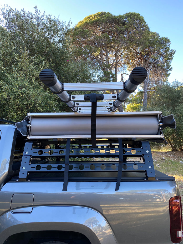 Rooftop Tent & Tub Rack Package - 2 Person Soft Shell Tent (Short Styl ...