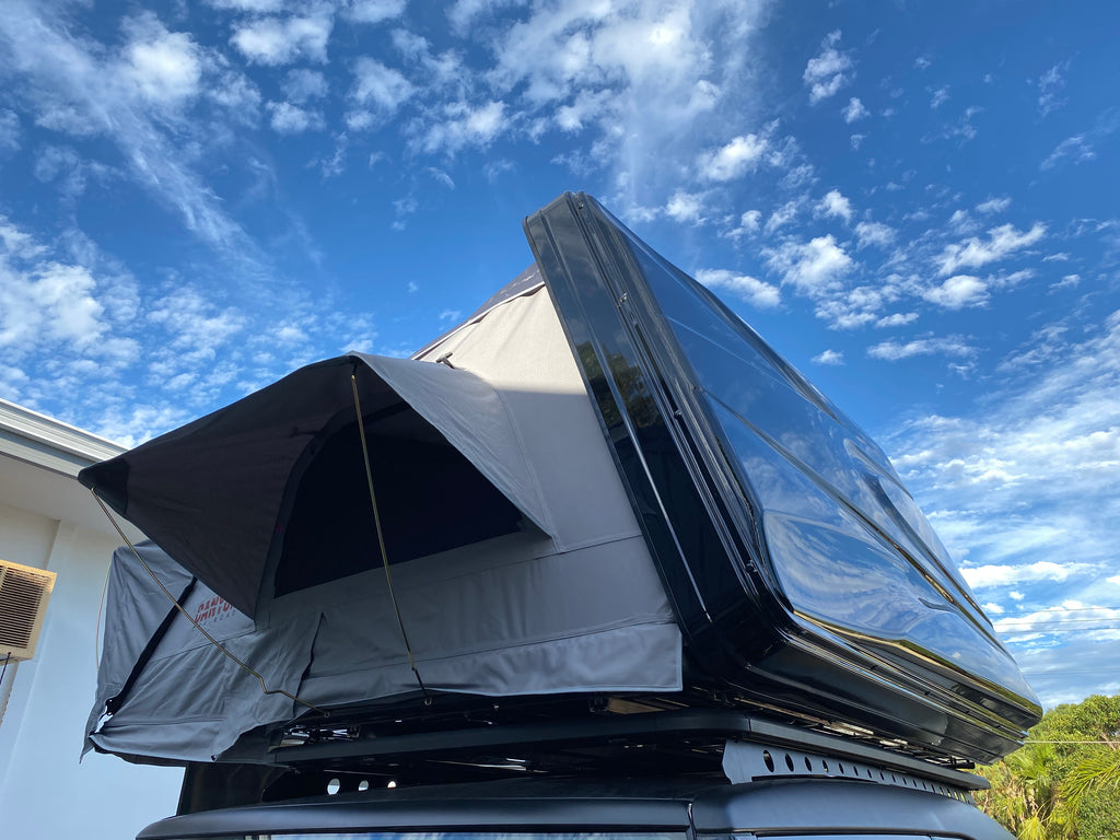 Rooftop Tent & Tubrack Package - 4 Person Hard Shell Tent (ABS Shell ...