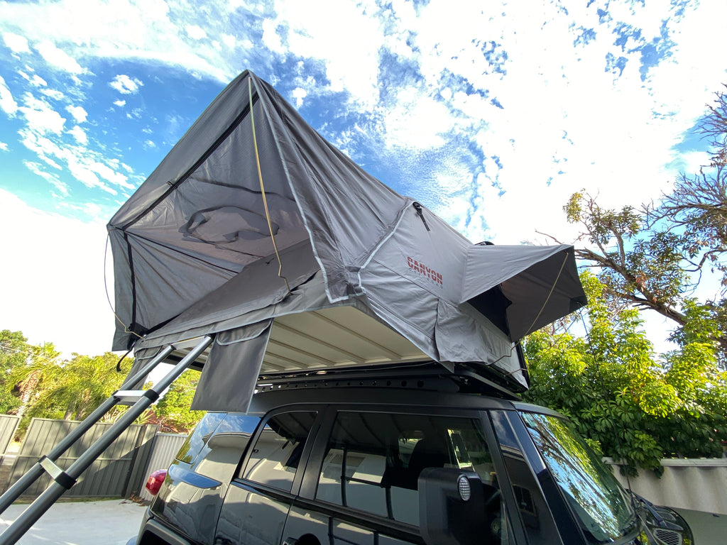 Rooftop Tent & Tubrack Package - 4 Person Hard Shell Tent (ABS Shell ...